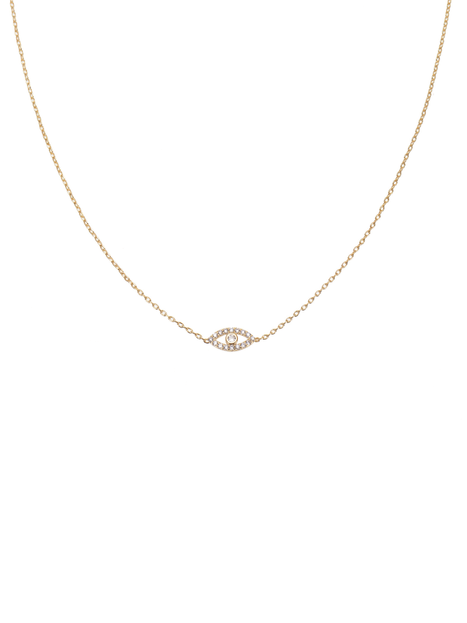 Clear Evil Eye Necklace | Simple Evil Eye Necklace – Betty and Biddy