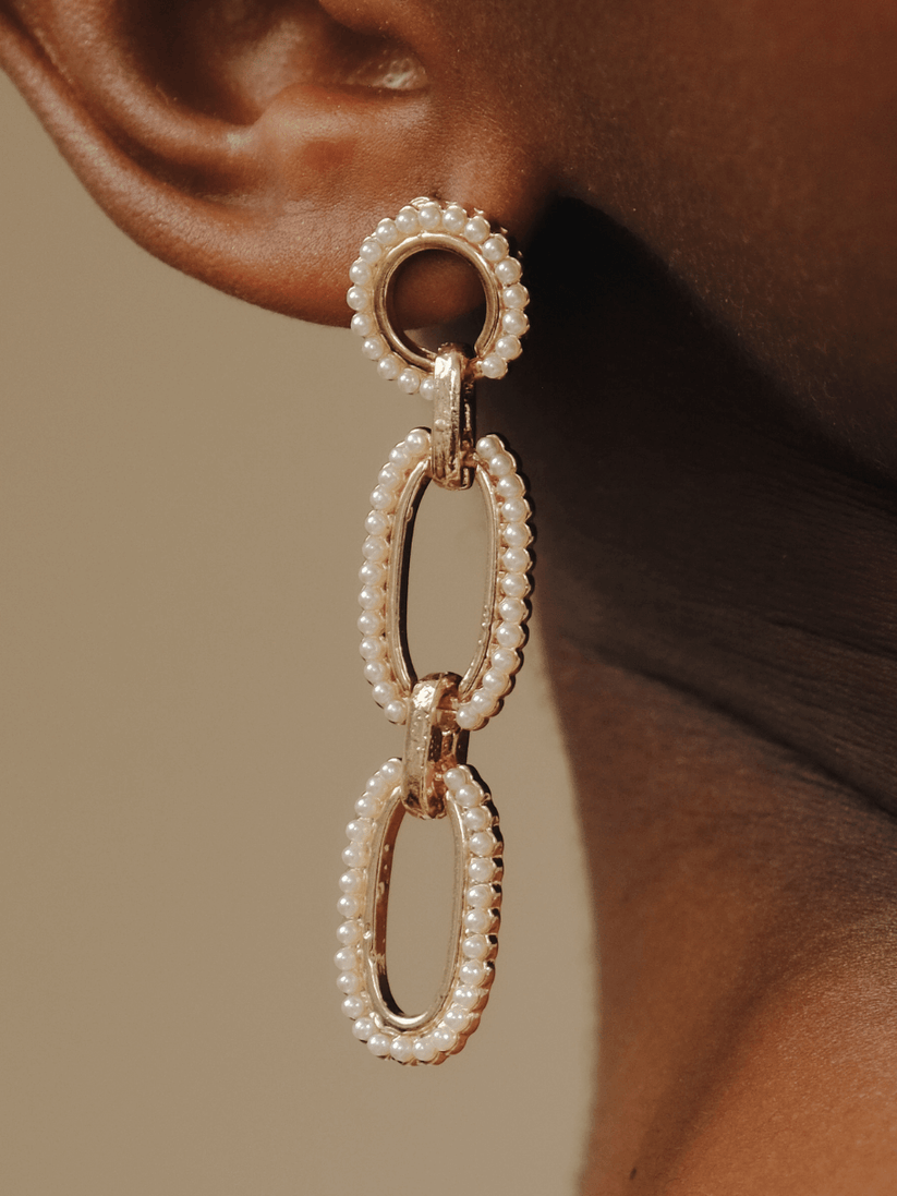 Pearl Statement Earring | Pearl Drop Earring – Betty and Biddy