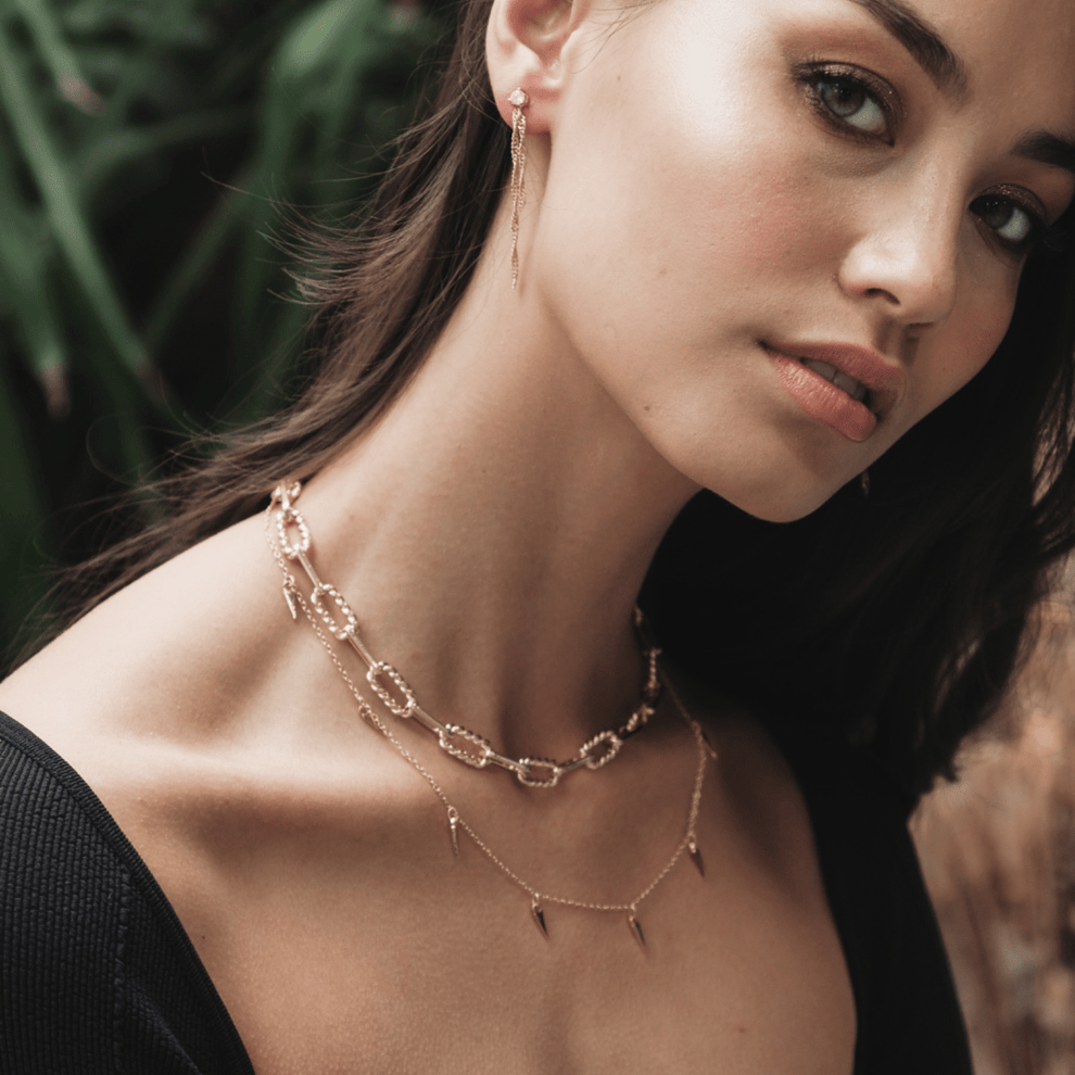 Link Chain | Twisted Gold Layering Necklace | – Betty and Biddy